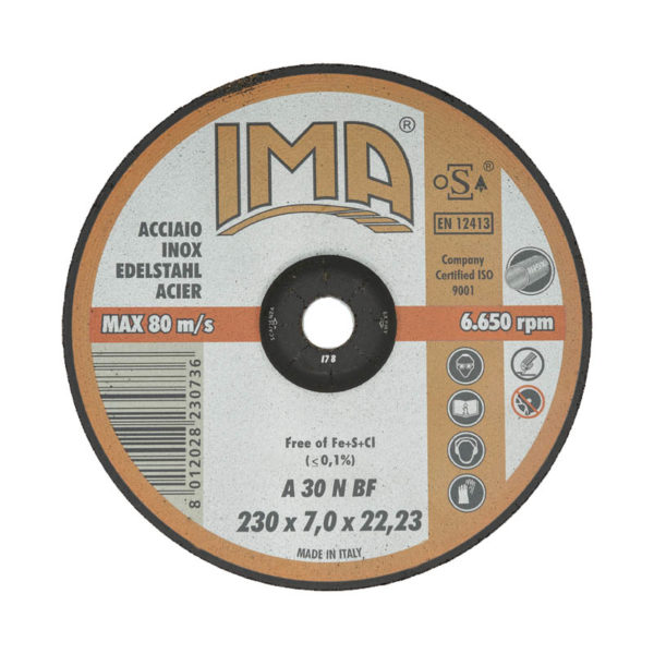 IMA – Dischi da sbavo a centro depresso su macchine portatili Acciaio ...